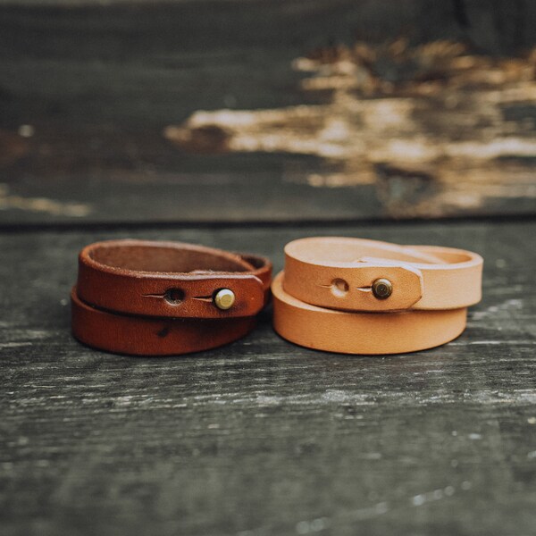Leather Wristband - Etsy