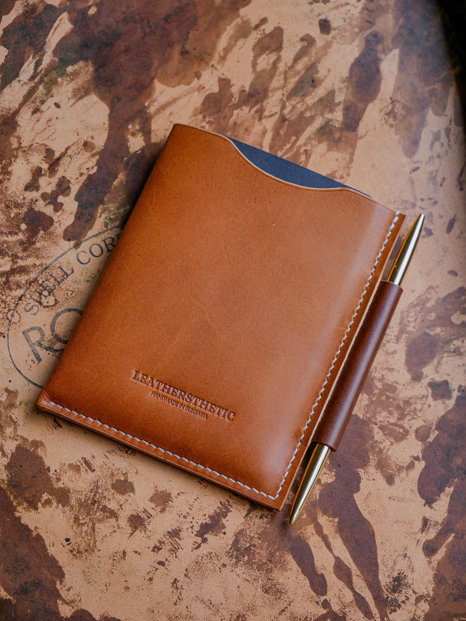 Vegetable Tanned Leather Notebook Cover: Personalized Full Grain ...