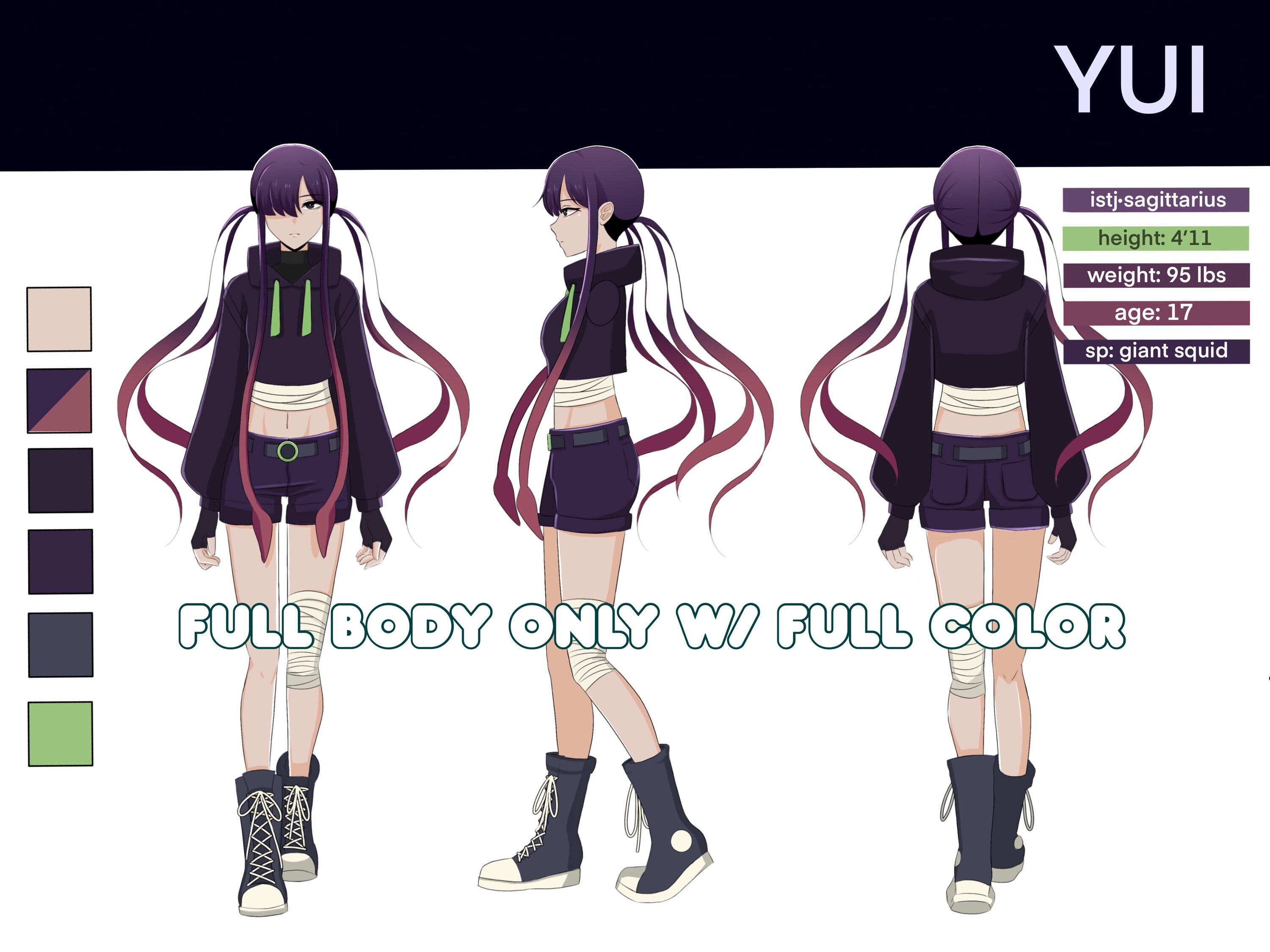 CUSTOM Anime & Vtuber Character Reference Sheet - Etsy