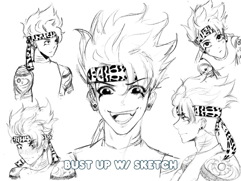 CUSTOM Anime & Vtuber Character Reference Sheet - Etsy