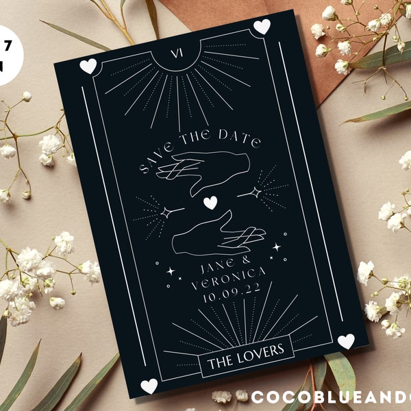 Tarot Card Wedding Invitation Templates - Etsy