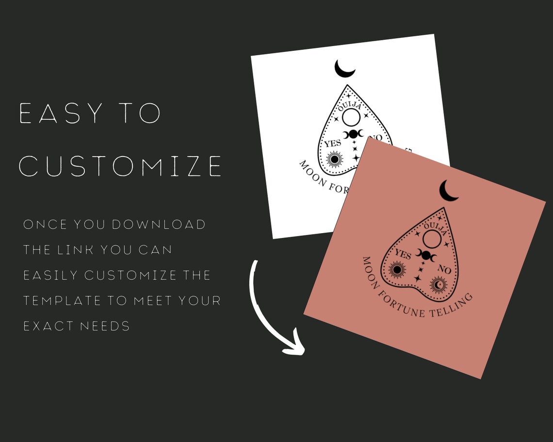 5 Witchy Celestial Logos Template Custom Logo Branding Small | Etsy