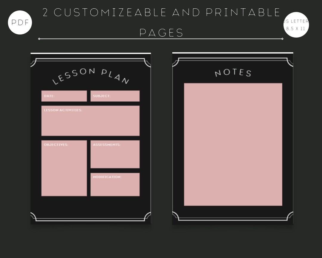 Pink Lesson Plan Template, Assignment Planning, School, Teacher Guide ...