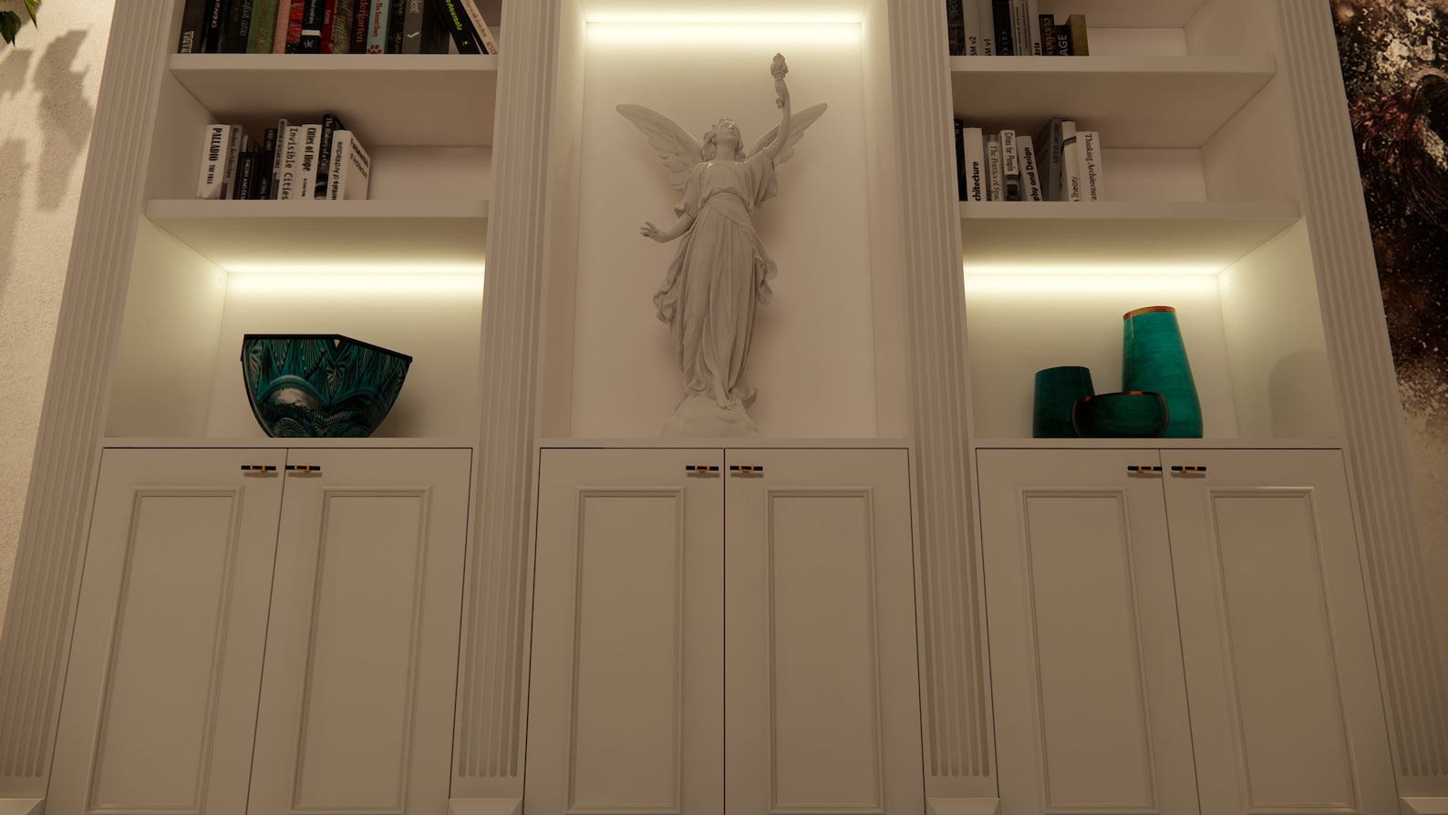 Customised Triple Bookcase/bookshelf With LED Lights - Etsy