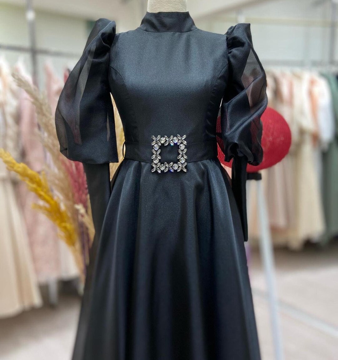 Muslim Evening Gown, Black Dress, Prom Dress - Etsy