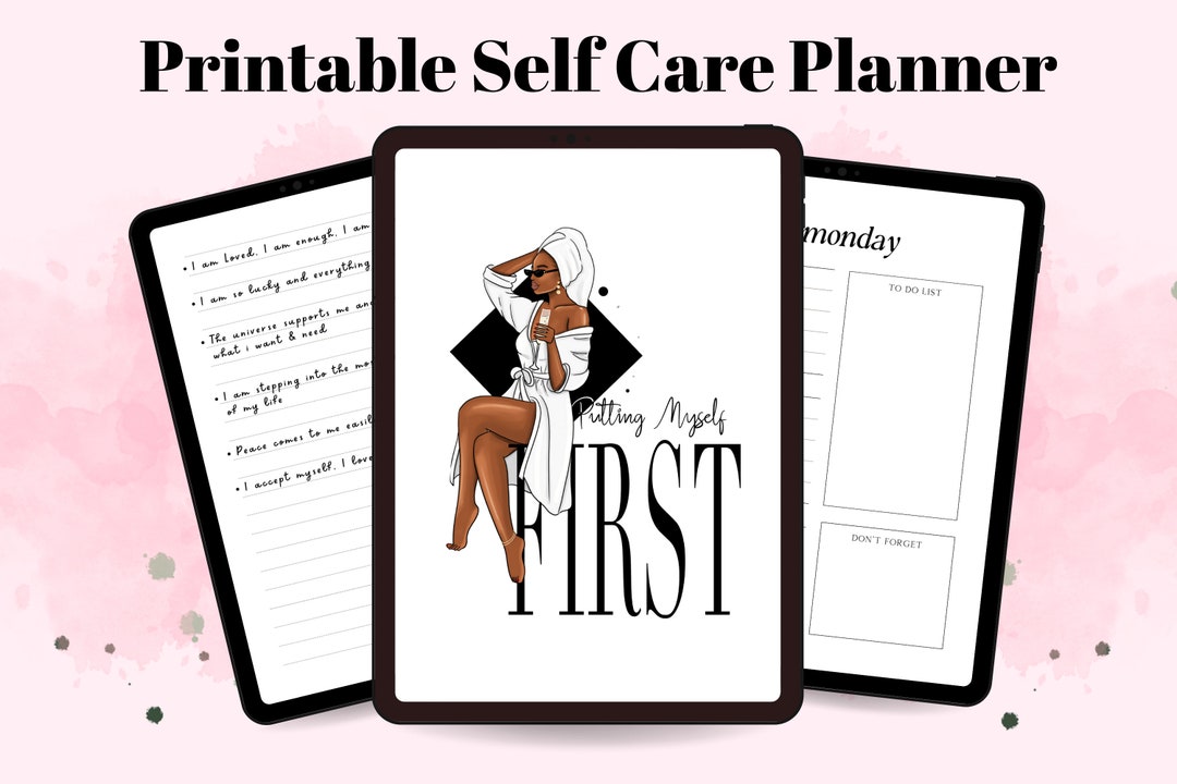 Putting Myself First Self Care Planner - Printable Planner for Women ...