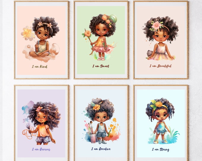 40 Affirmations for Black Children Downloadable Poster - Etsy Canada