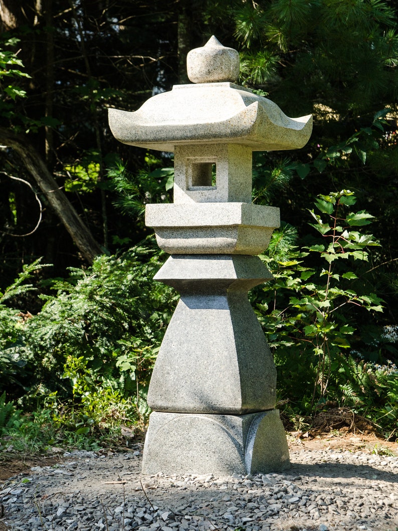 Handmade Japanese "zen Garden Style" Solid Granite Stone Lantern - Etsy