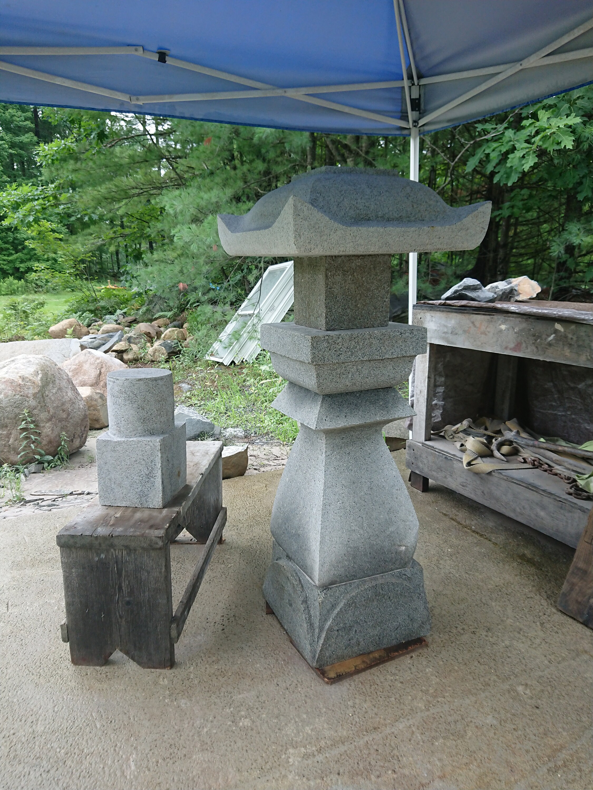 Handmade Japanese "zen Garden Style" Solid Granite Stone Lantern - Etsy