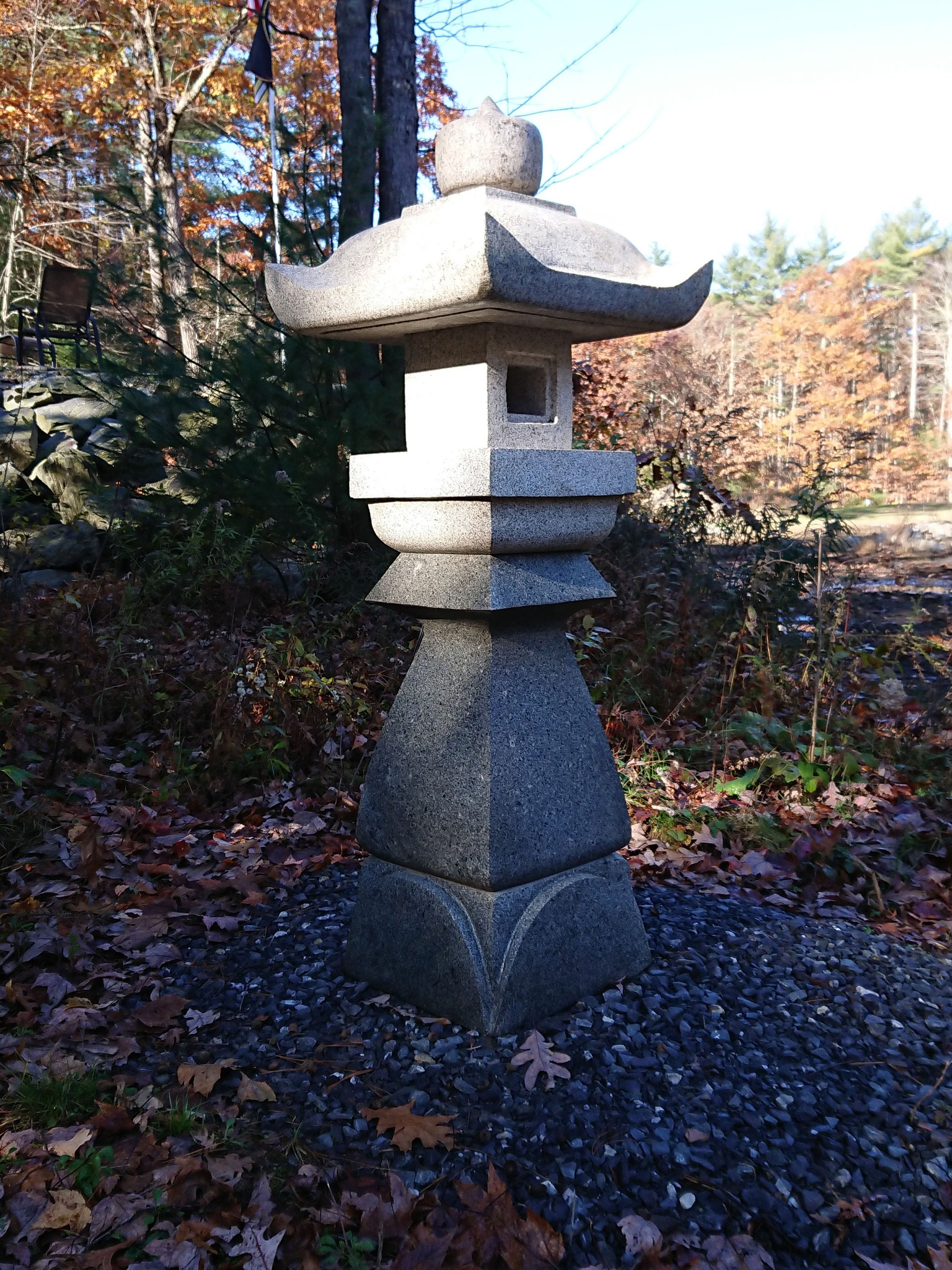 Handmade Japanese "zen Garden Style" Solid Granite Stone Lantern - Etsy