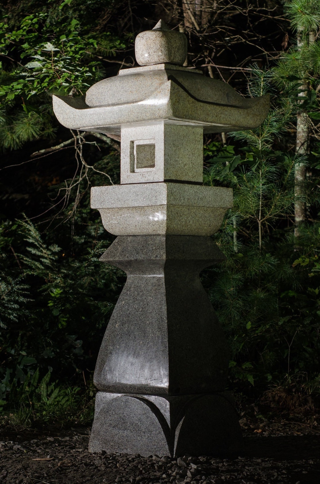 Handmade Japanese "zen Garden Style" Solid Granite Stone Lantern - Etsy