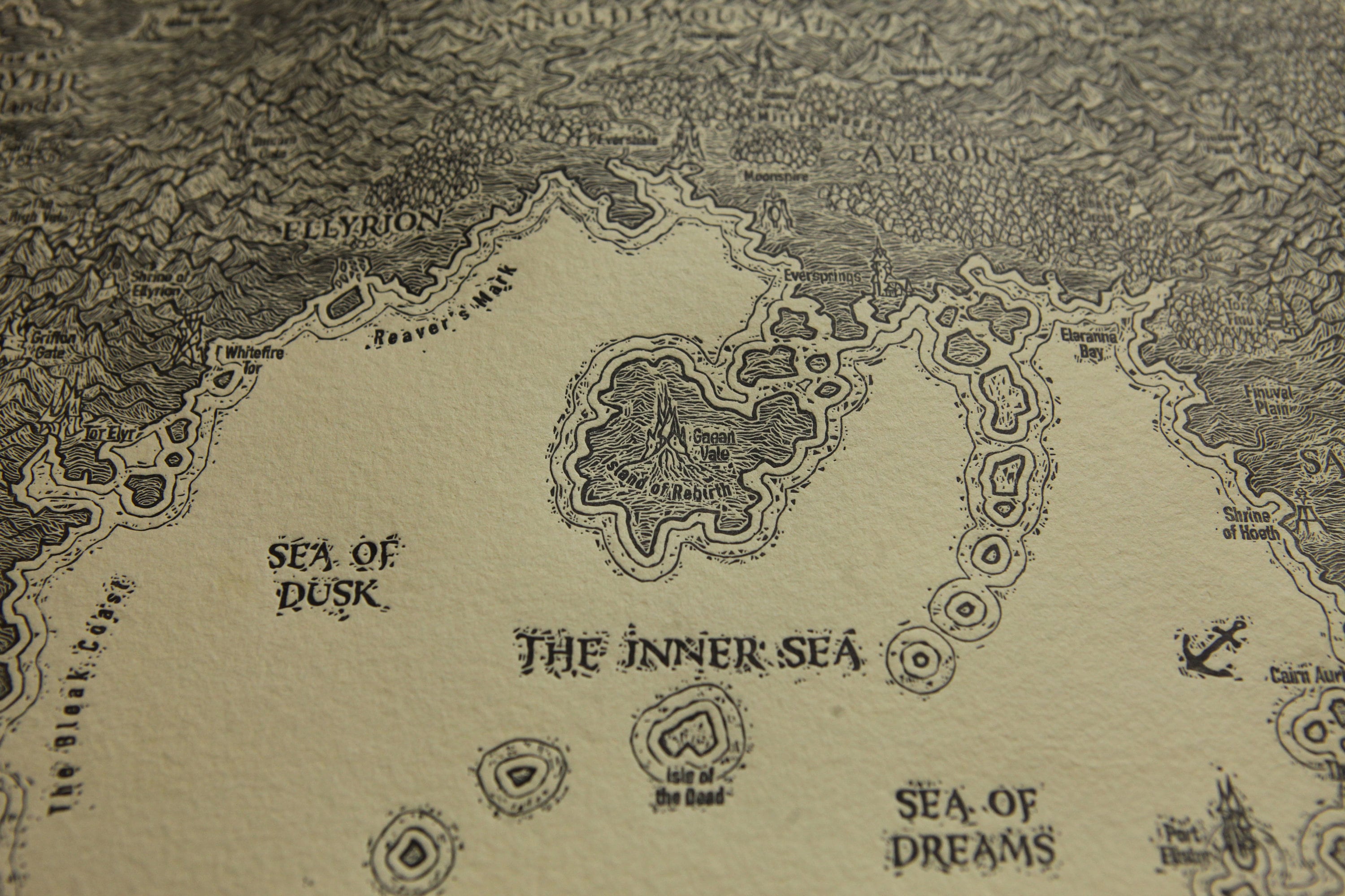 The Ulthuan Map Big Illustrated and Handprinted Warhammer Inspired Map ...