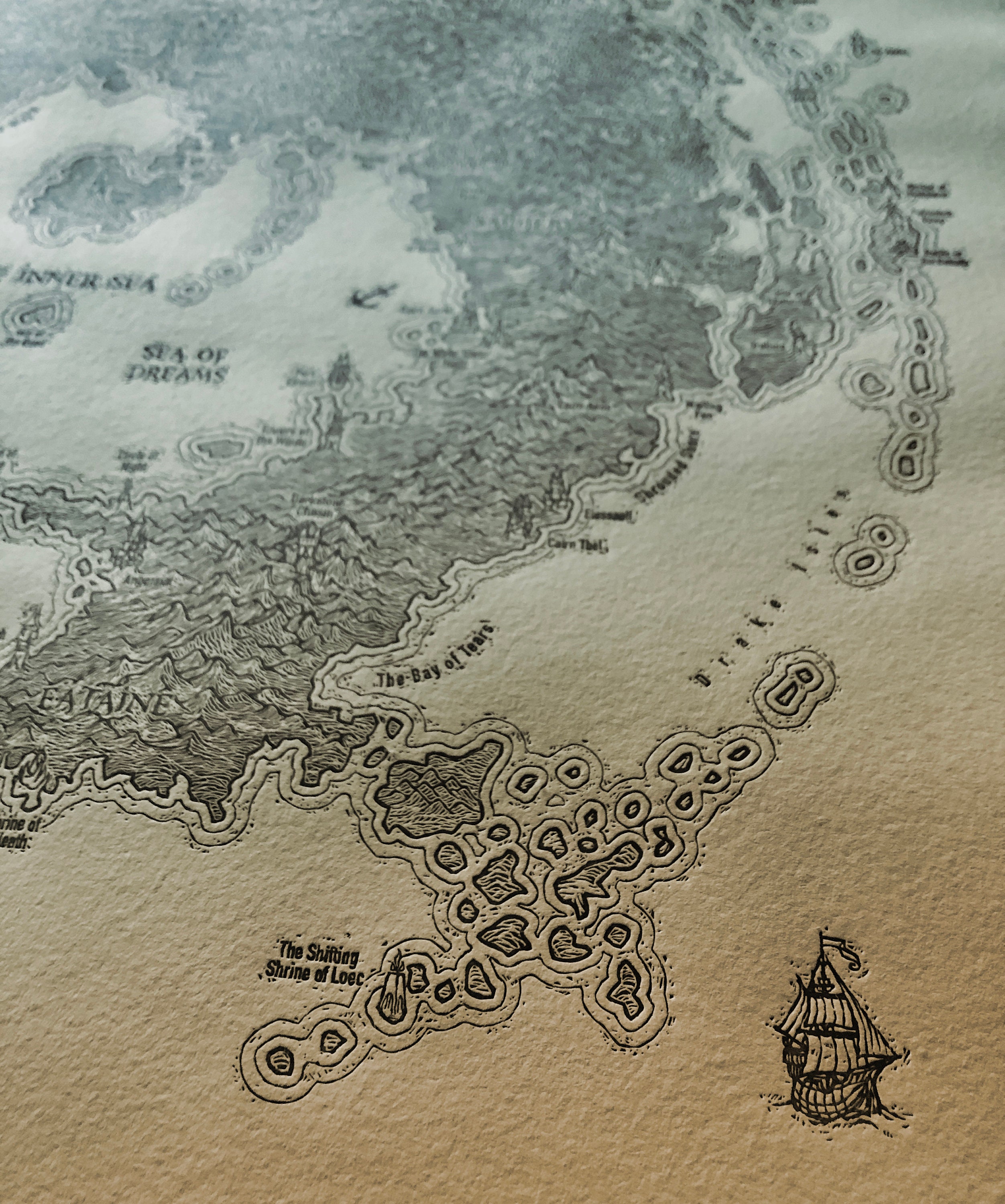 The Ulthuan Map Big Illustrated and Handprinted Warhammer Inspired Map ...