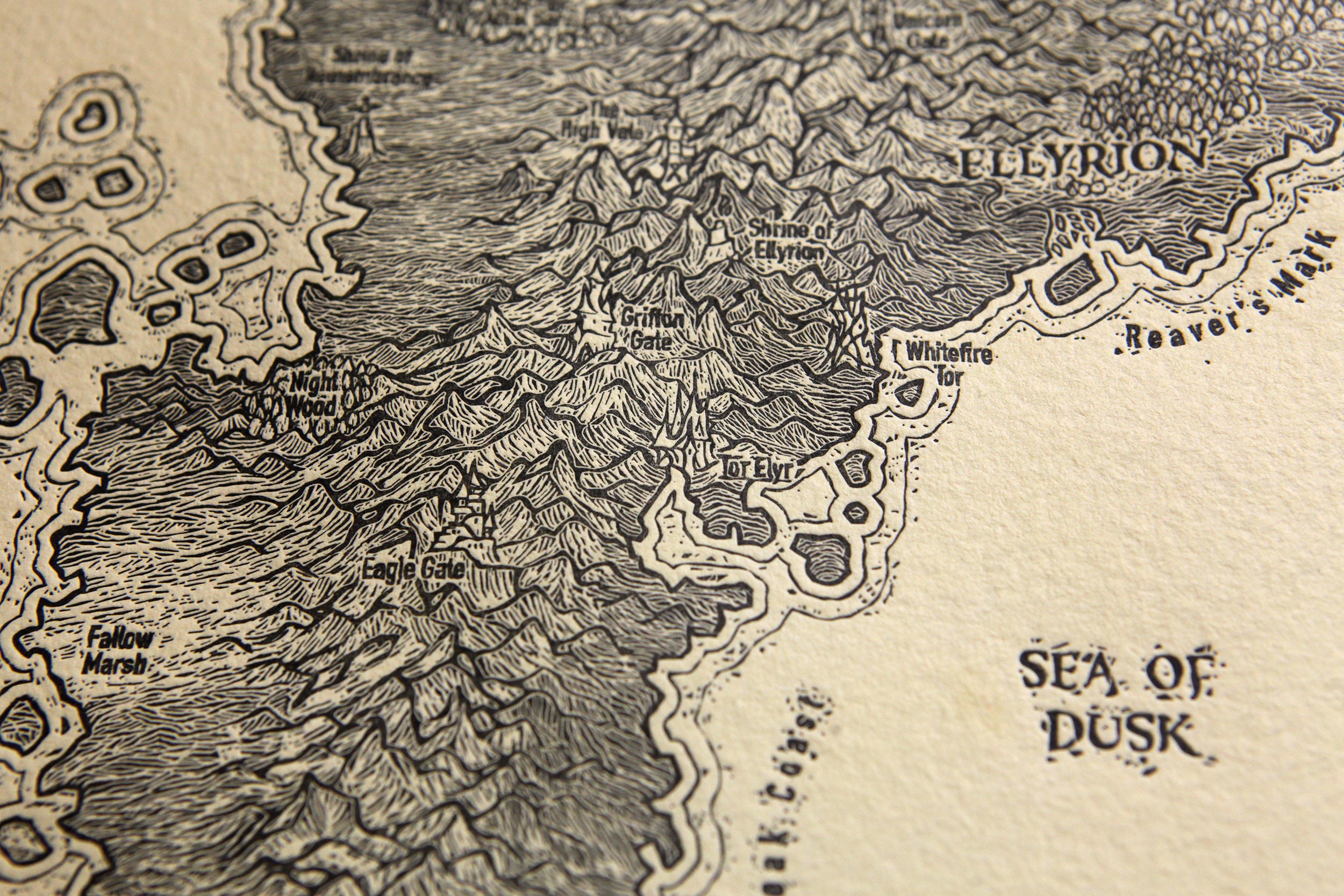 The Ulthuan Map Big Illustrated and Handprinted Warhammer Inspired Map ...