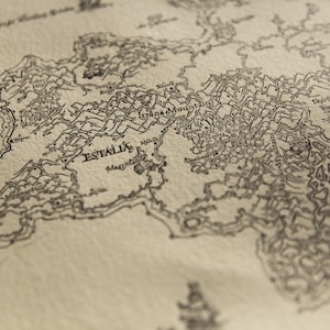 Warhammer Old World Map – Letterpress Print on Handmade Paper - Etsy