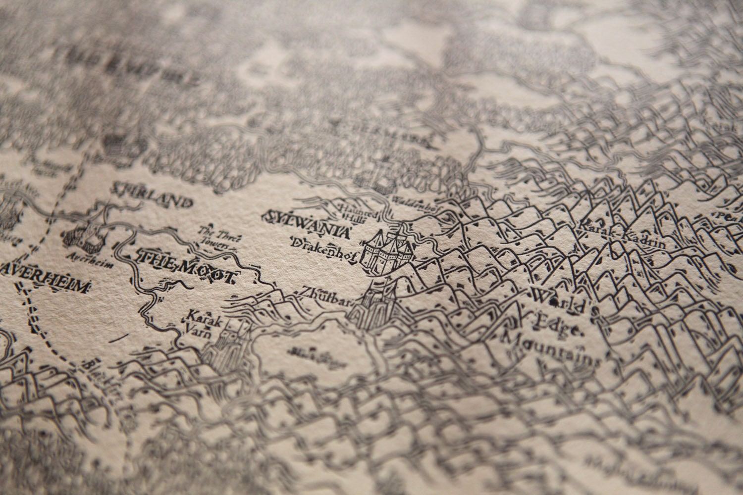 Warhammer Old World Map – Letterpress Print on Handmade Paper - Etsy