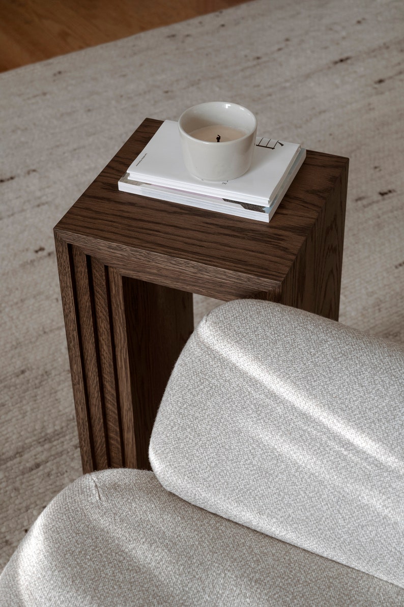 Column Side Table, Massive Plinth, Handmade - Etsy