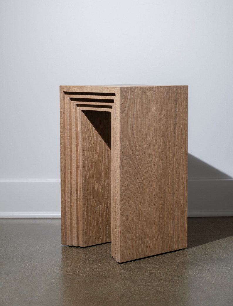 Column Side Table, Massive Plinth, Handmade - Etsy