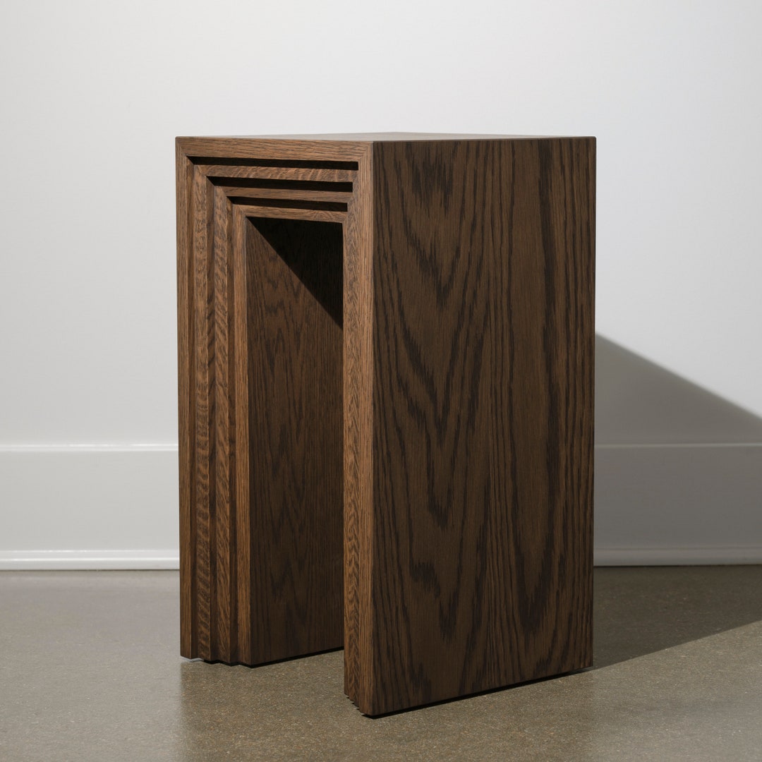 Column Side Table, Massive Plinth, Handmade - Etsy