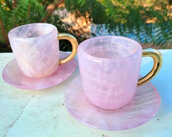Rose Quartz Tea Cup - Etsy