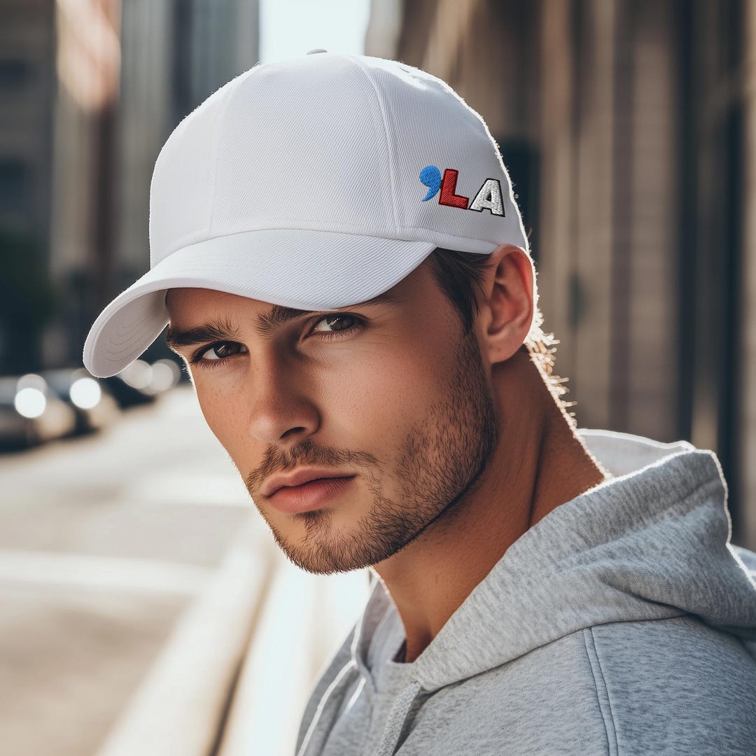 Kamala Harris 2024 White COMMA LA Embroidered Hat Side Comma LA Hat ...