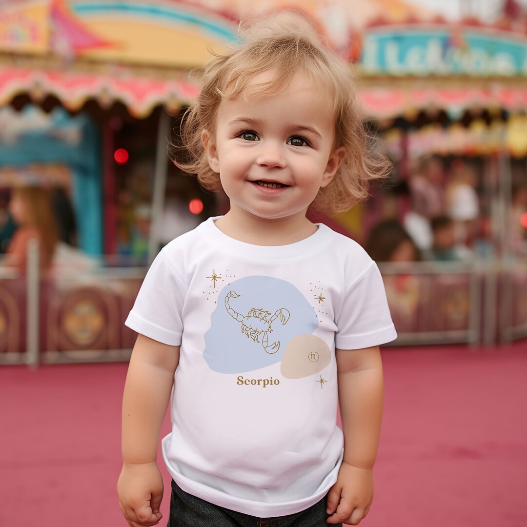 Scorpio Zodiac Sign T-shirt in Blue Birthday Shirt Toddler Birthday ...