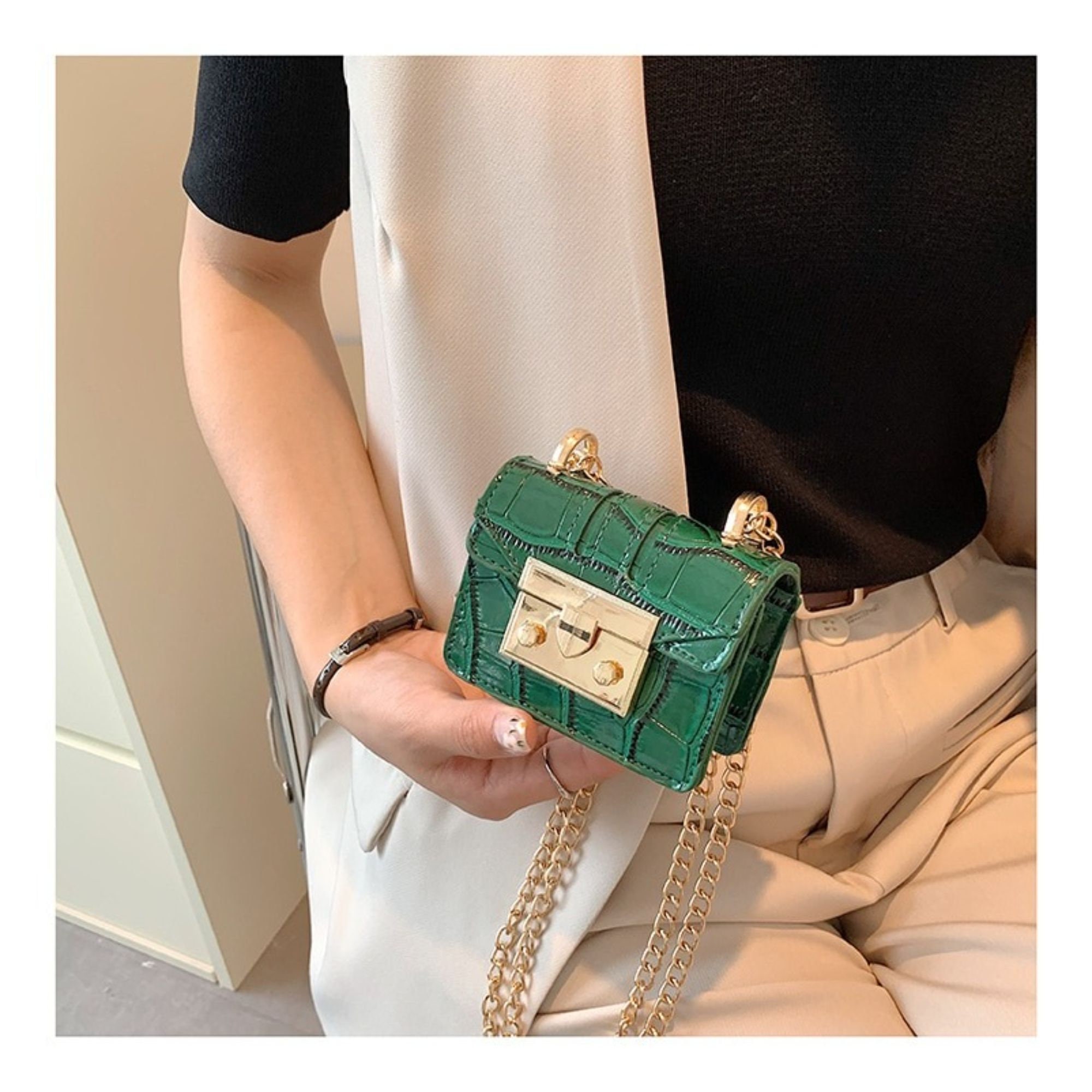 Super Mini Crossbody Bag, Mini Chain Bag, Female Chain Bag, Super Small ...