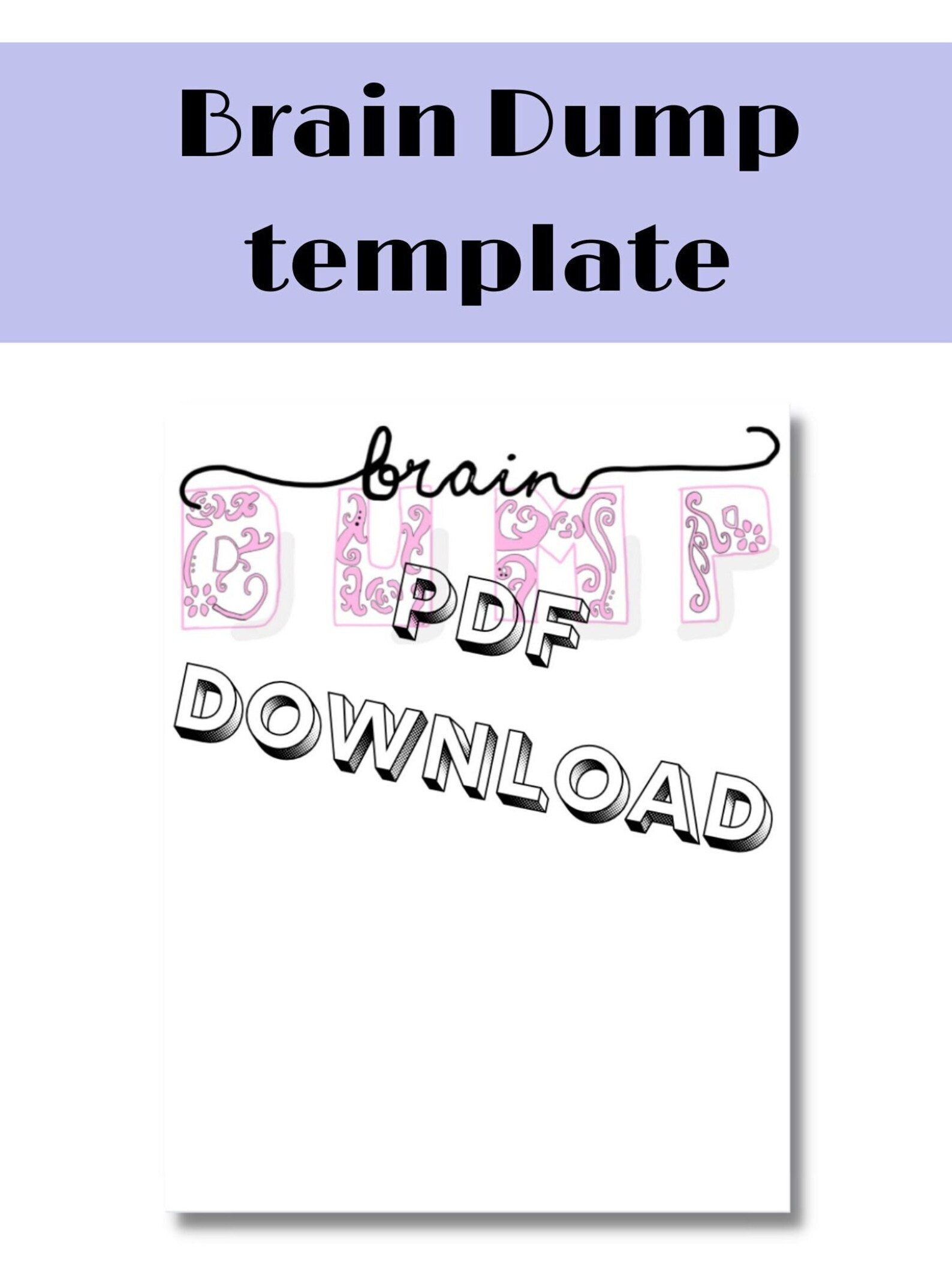 Brain Dump Template/printable for Digital Planning iPad Goodnotes Pdf ...