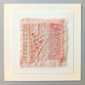 Original Abstract Mixed Media Textile Art, Slow Stitched, Hand Stitched ...