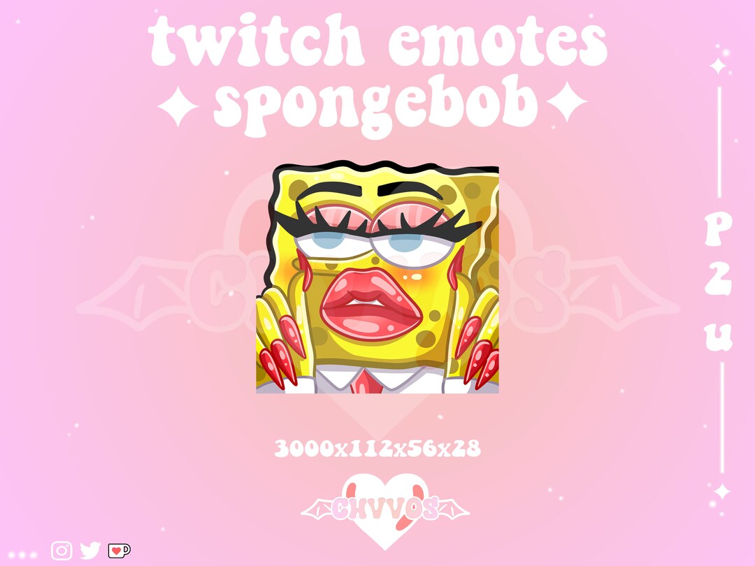 Sponge Slay Emote Twitch Emote Discord Emote Youtube Emote Sponge Slay ...