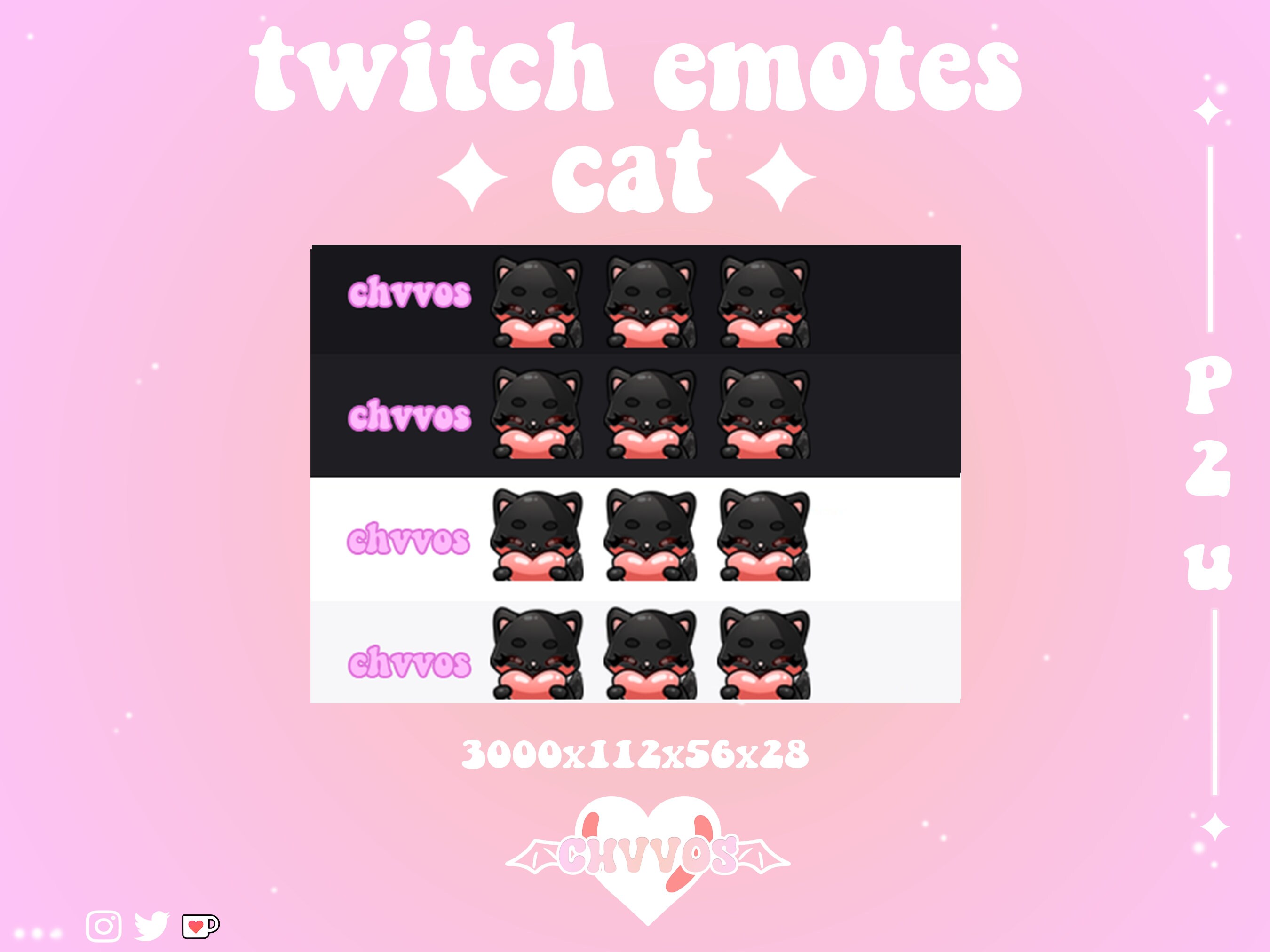 Cute Little Black Cat Emote Twitch Emote Discord Emote - Etsy