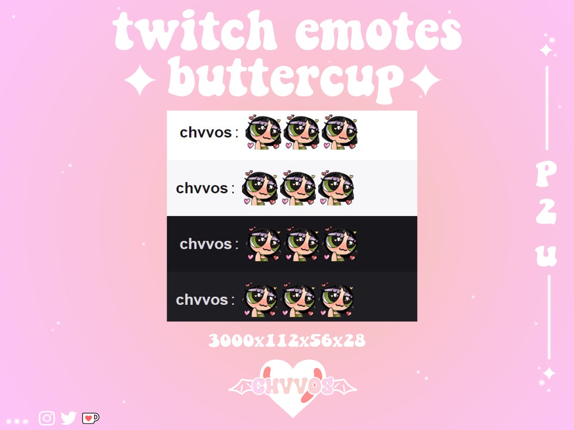 Cute Love Buttercup Emote Twitch Emote Discord Emote Youtube Emote ...