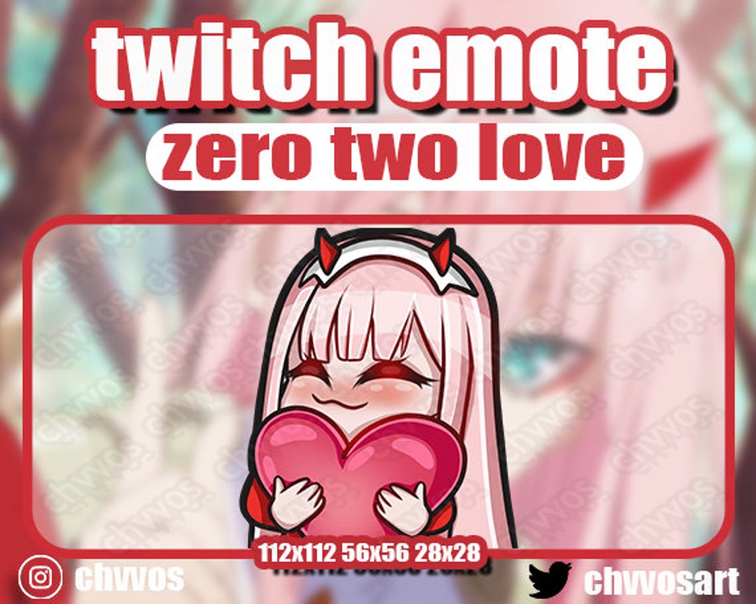 Cute Zero Two Love Emote Twitch Emote Discord Emote - Etsy