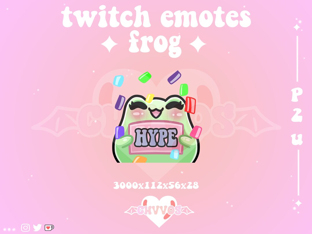Cute Little Frog Emote Twitch Emote Discord Emote Youtube Frog Hype ...