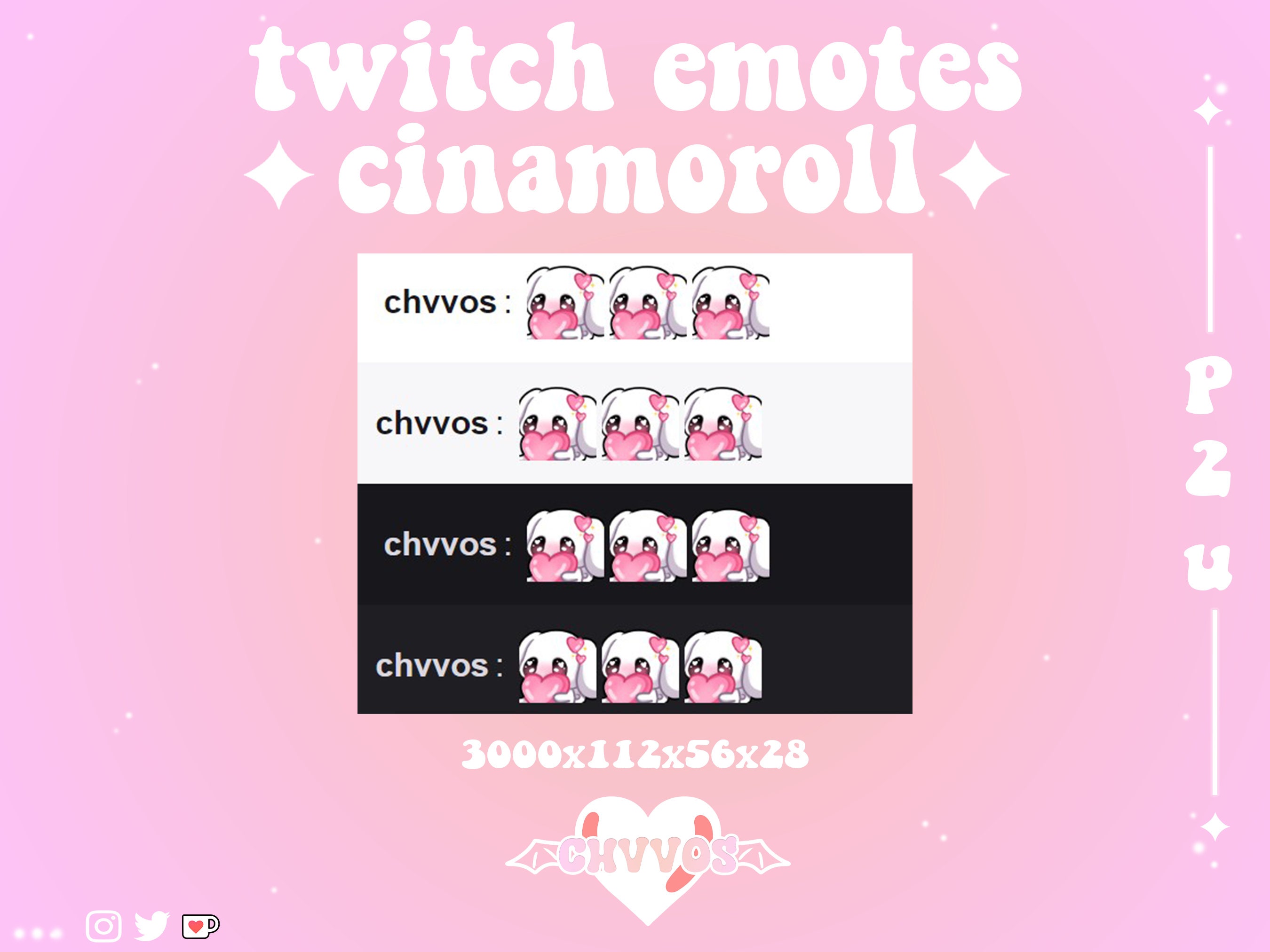 Love Cinamon Roll Emote Twitch Emote Discord Emote Youtube Emote Love ...
