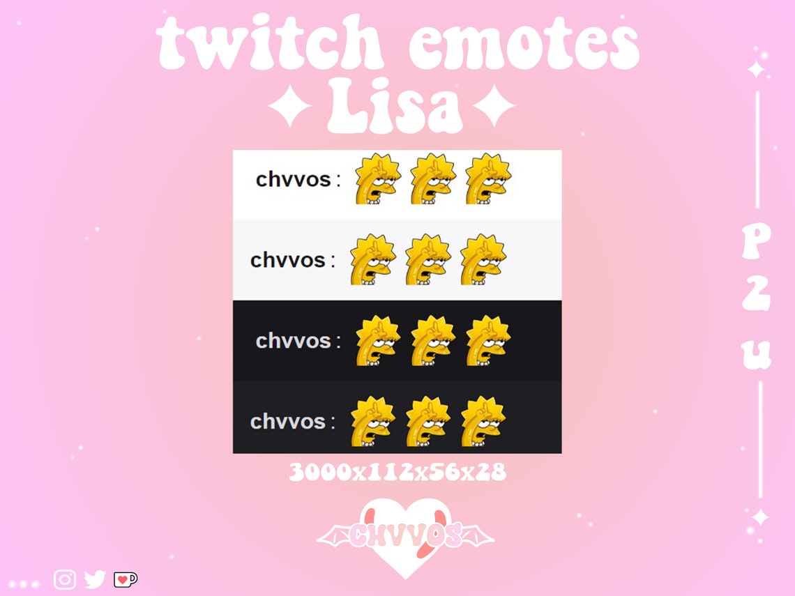 Lisa l Emote Twitch Emote Discord Emote Youtube Emote Simpsons Emote l ...