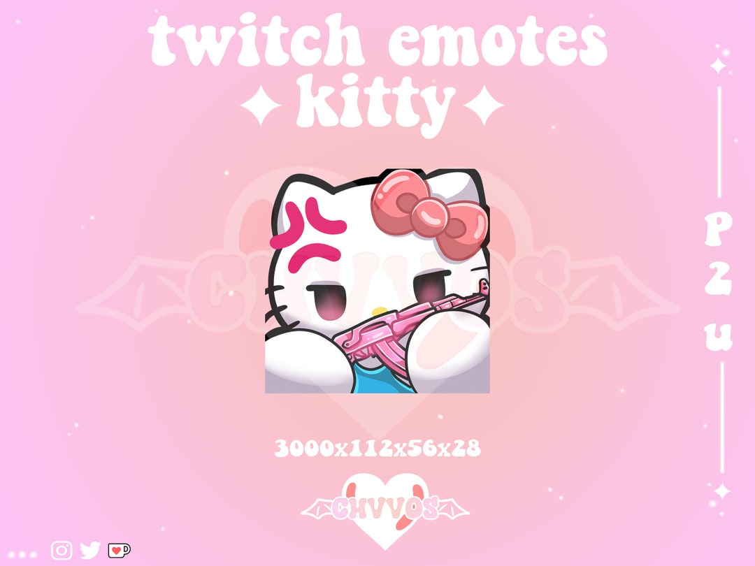 Angry Kitty Emote Twitch Emote Discord Emote Youtube Emote - Etsy