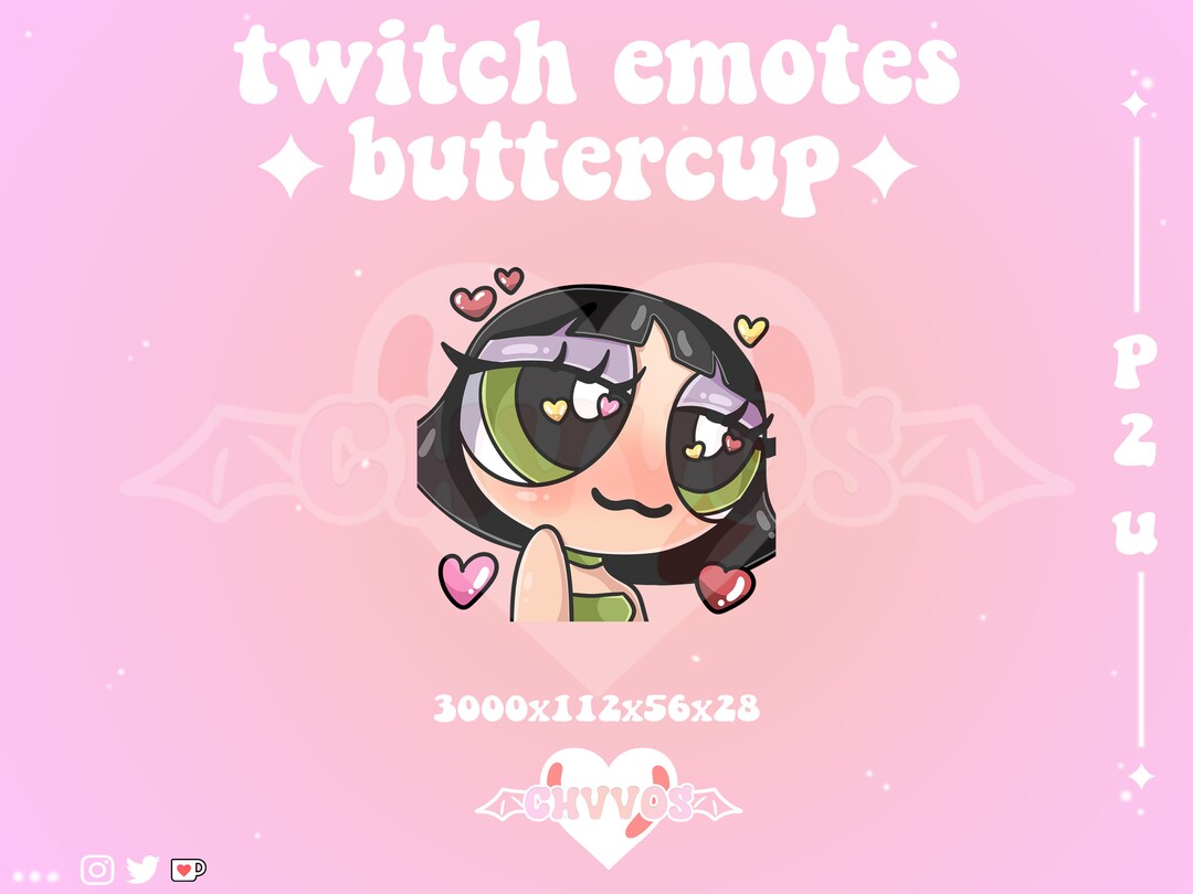 Cute Love Buttercup Emote Twitch Emote Discord Emote Youtube Emote ...