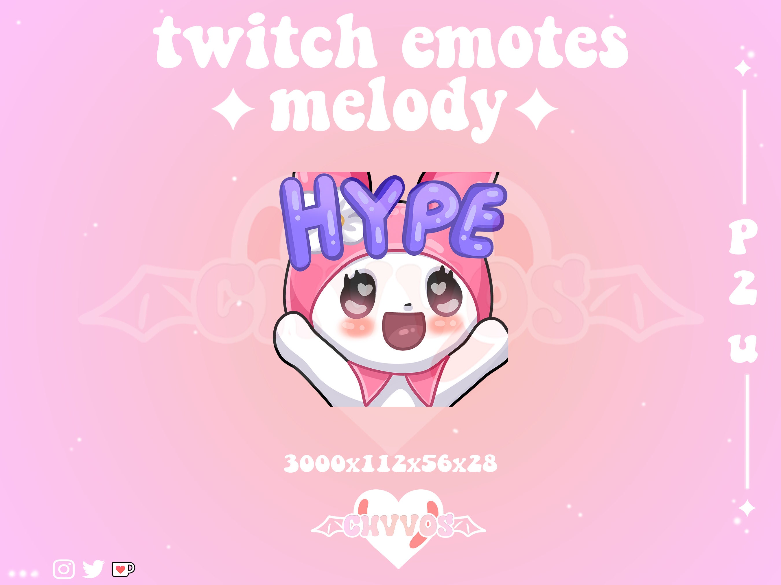 Hype Melody Emote Twitch Emote Discord Emote Youtube Emote Melody ...