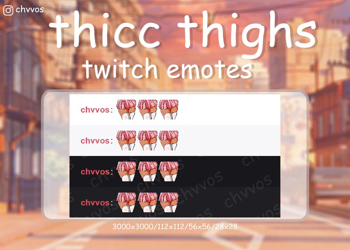 Pink Thicc Thighs Emotes Twitch Emotes Discord Emotes - Etsy