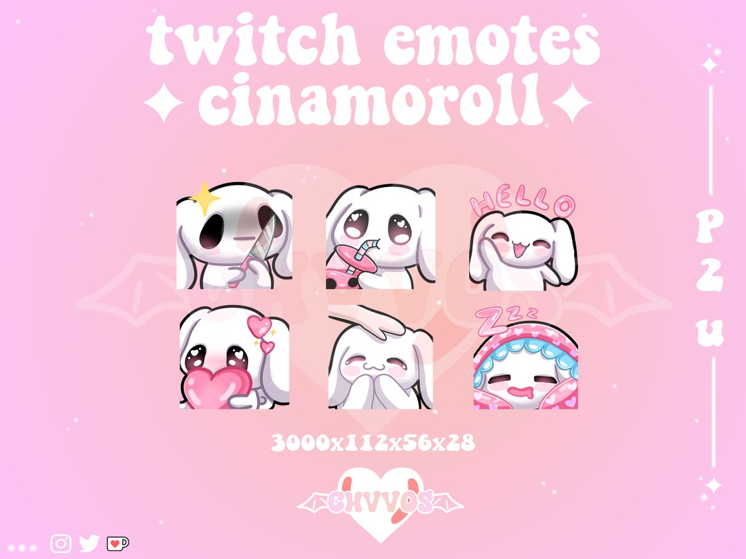 Cute Cinamon Roll Emote Pack Twitch Emote Discord Emote Youtube Emote ...