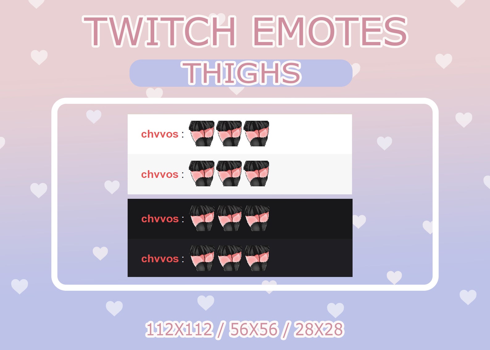 Thick Thighs Emotes Twitch Emotes Discord Emote - Etsy Canada