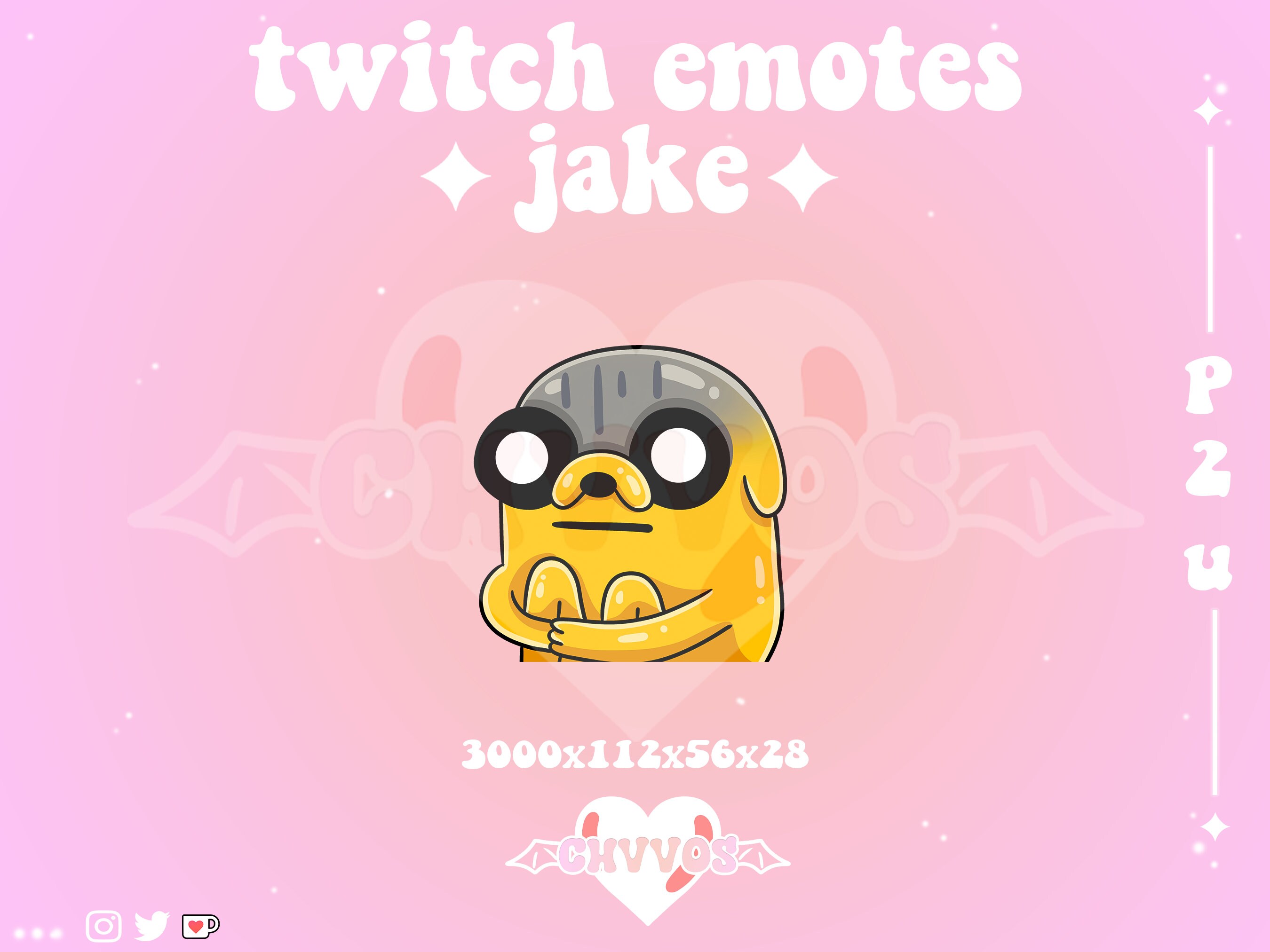 Cute Scared Jake Emote Twitch Discord Youtube Adventure Time Jake Emote ...