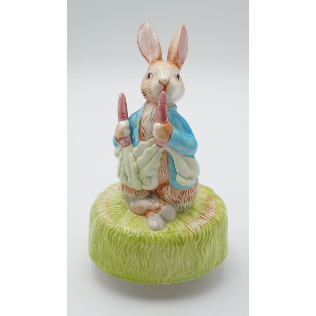 Vintage 1988 Schmid Ceramic Musical Figurine Peter Rabbit Beatrix ...