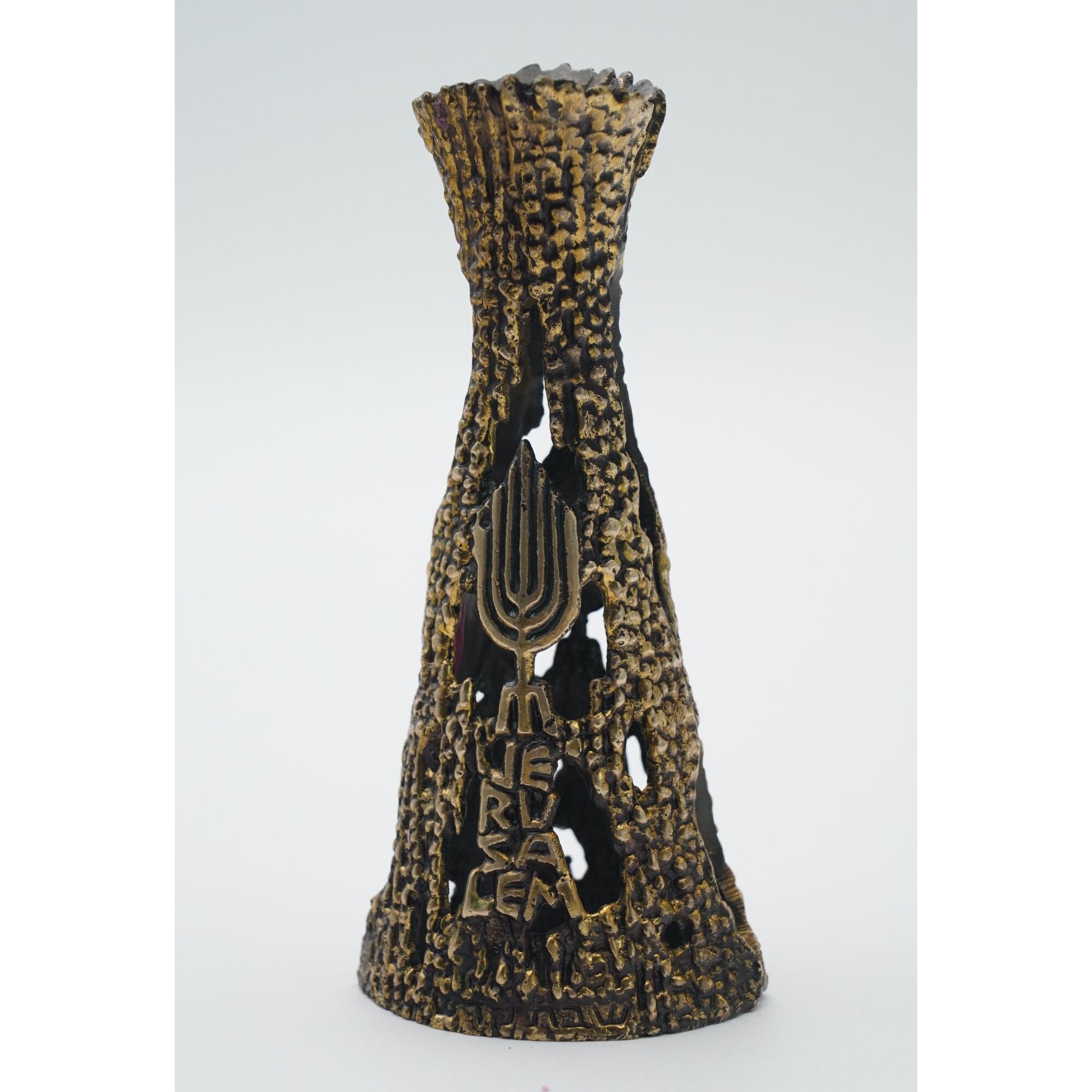 Vintage 1960s Wainberg Brass Candlesticks Jerusalem Shabbat Candle ...