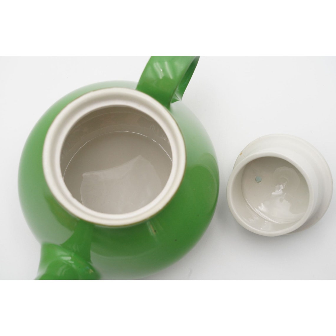 Vintage Hall Pottery Green Lidded Teapot, Simple Design, Made in USA - Etsy