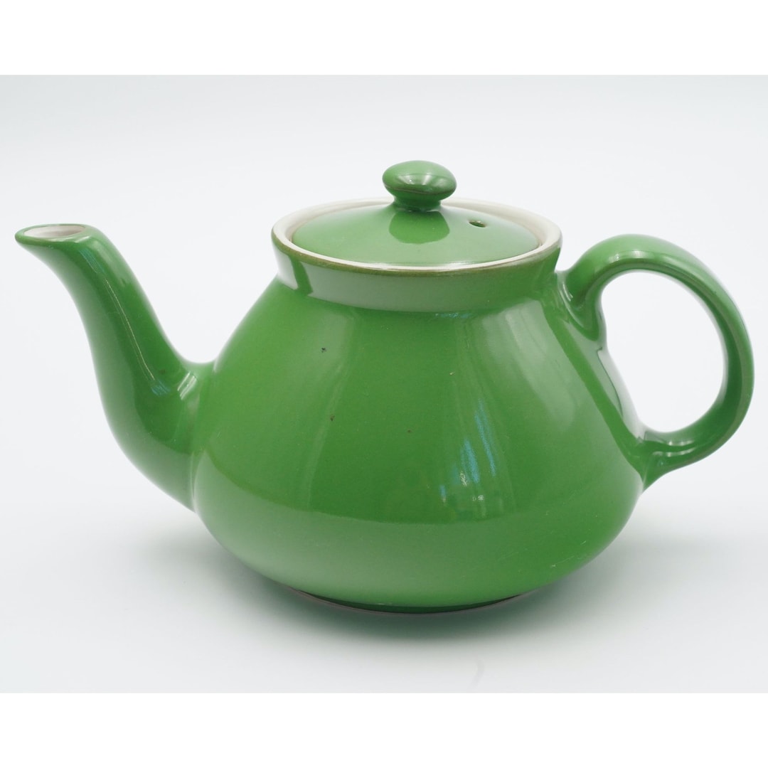 Vintage Hall Pottery Green Lidded Teapot, Simple Design, Made in USA - Etsy
