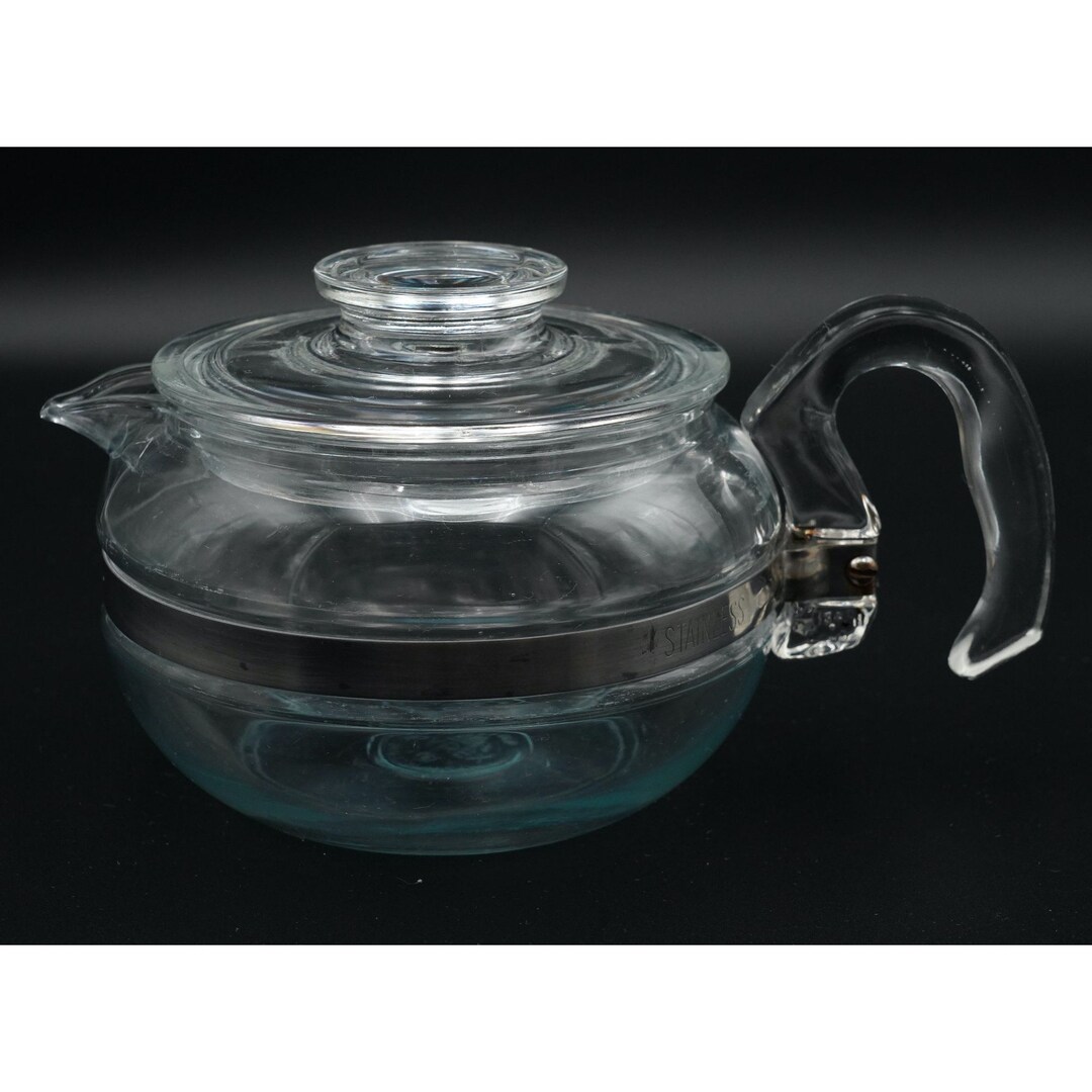Vintage Pyrex 8446B / 8336 Flameware Glass Teapot & Lid / Tea Kettle 6 ...