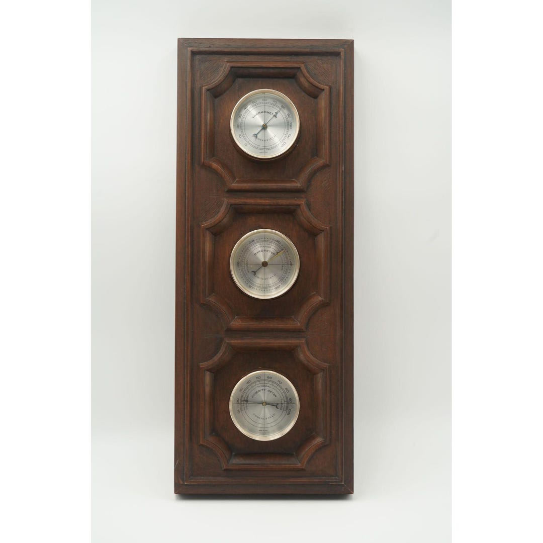 Vintage Springfield Weather Station Thermometer Humidity Barometer Made ...