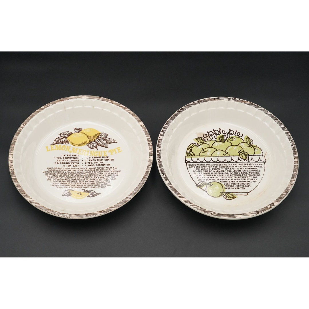 Vintage Royal China 11 Recipe Pie Plates Dishes Lemon Meringue & Apple ...